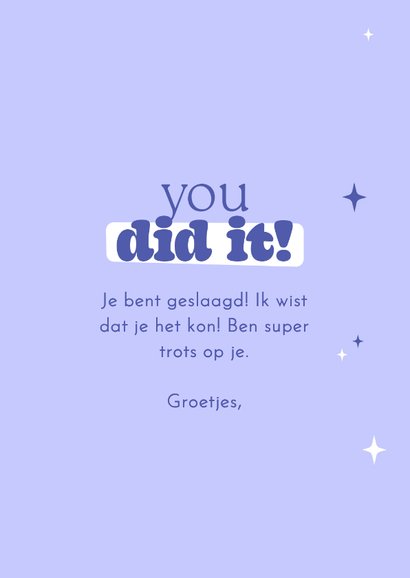 Grappig geslaagd kaartje holy cow you did it | Kaartje2go
