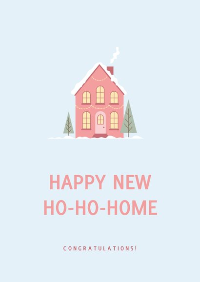 Grappige felicitatiekaart happy new ho ho home | Kaartje2go