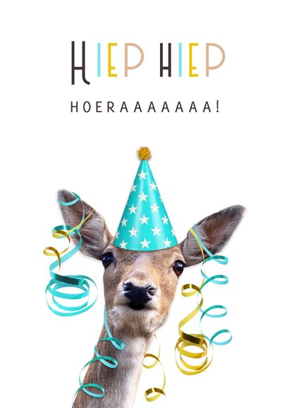 Grappige felicitatiekaart met giraffe met | Kaartje2go