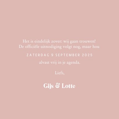 Grappige Save the date ik dacht dat'ie het | Kaartje2go