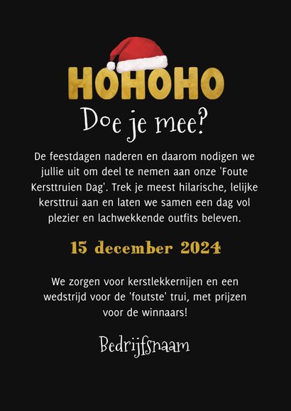Grappige uitnodiging foute kerst kersttruien | Kaartje2go