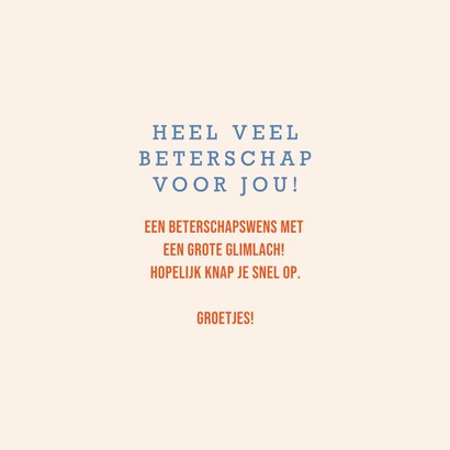 Hip beterschapskaartje met smileys | Kaartje2go