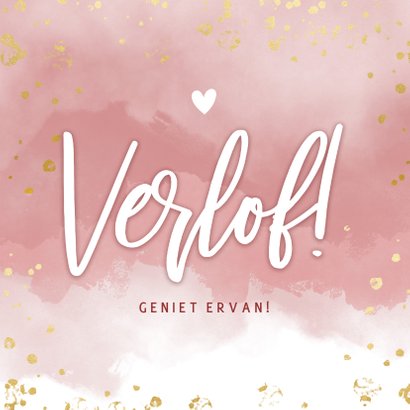 Hippe felicitatiekaart voor verlof met roze | Kaartje2go