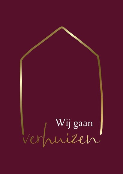 Kaart Ik ga verhuizen/wij gaan verhuizen | Kaartje2go