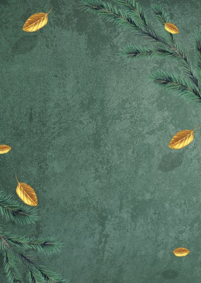 Kerstkaart botanisch groen goud label foto | Kaartje2go