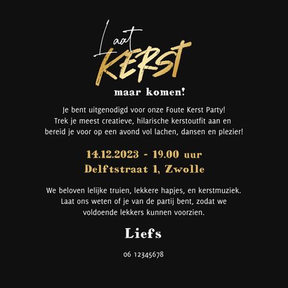 Kerstkaart foute kerst party uitnodiging | Kaartje2go