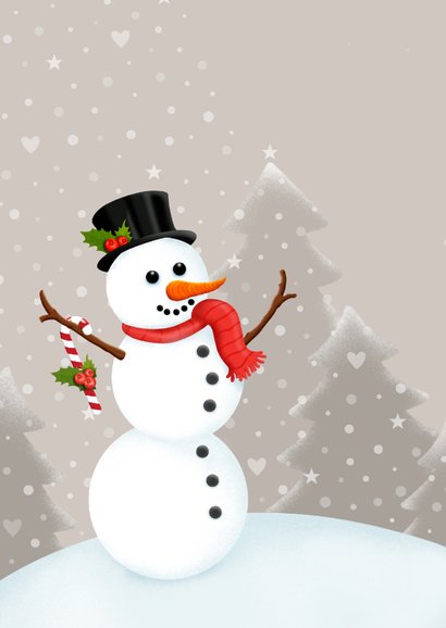 Kerstkaart sneeuwman fotocollage - Kerstkaarten | Kaartje2go
