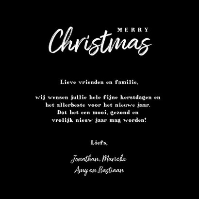 Kerstkaart winter foto hartjes blaadjes | Kaartje2go