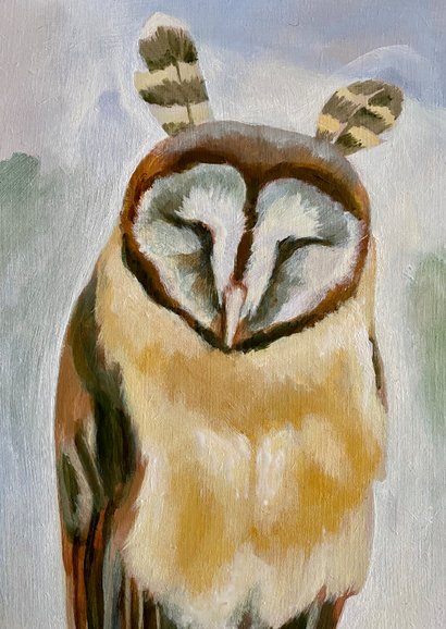 Kunstkaart lieve Kerkuil - Wenskaarten | Kaartje2go