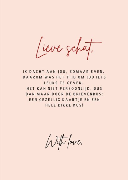 Liefde kaart envelop met bloemen - Wenskaarten | Kaartje2go