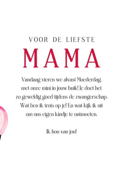 Moederdagkaart'Sweetest Mom-to-be!' snoephart | Kaartje2go