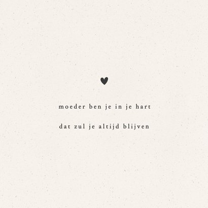 Moederdagkaartje voor moeder verloren kindje | Kaartje2go