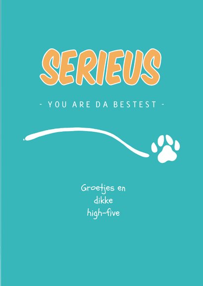 PhD succeskaart- you are serieus pawsome | Kaartje2go