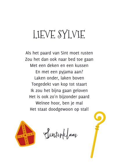 Sinterklaaskaart het paard van Sinterklaas | Kaartje2go