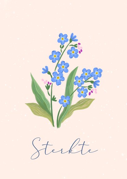 Sterkte kaart vergeet me nietjes | Kaartje2go