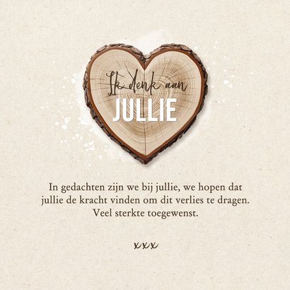 Sterktekaart boom doorsnede hartje natuurlijk | Kaartje2go