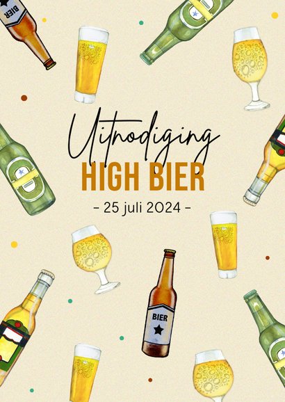 Uitnodiging high bier man - Uitnodigingen | Kaartje2go