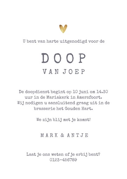 Uitnodiging voor doop blauw met stippen en foto | Kaartje2go