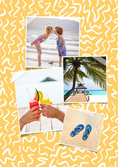 Vakantiekaart groetjes uit met fotocollage | Kaartje2go