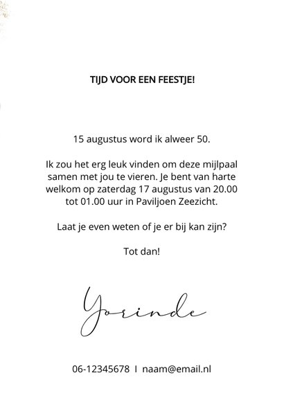 Verjaardag uitnodiging 50 jaar sarah ballonnen | Kaartje2go