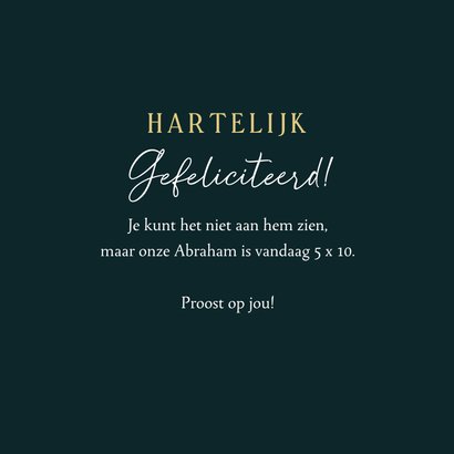 Verjaardagskaart 50 ballonnen confetti goud | Kaartje2go