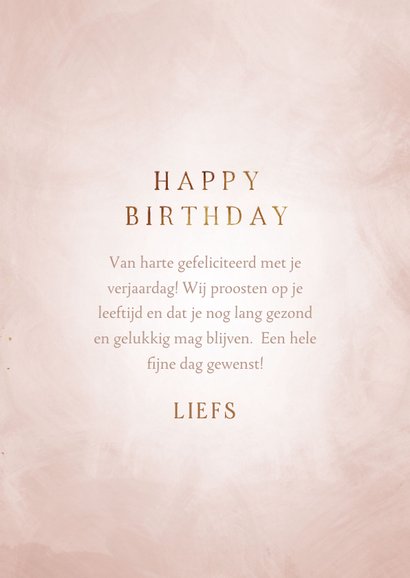 Verjaardagskaart roze met confetti ballonnen | Kaartje2go