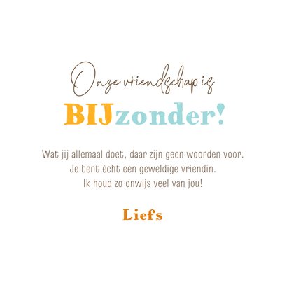 Vriendschapskaart BFF bijtjes liefde humor | Kaartje2go