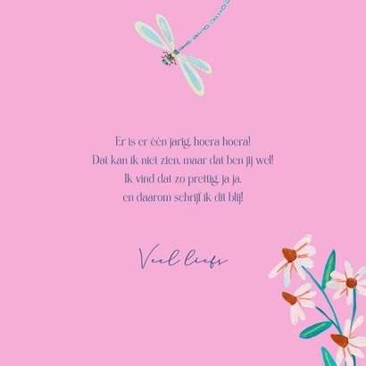 Vrolijke verjaardagskaart met eenhoorn in roze | Kaartje2go