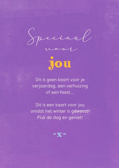 Wenskaart pluk de dag bloemenportret lente | Kaartje2go