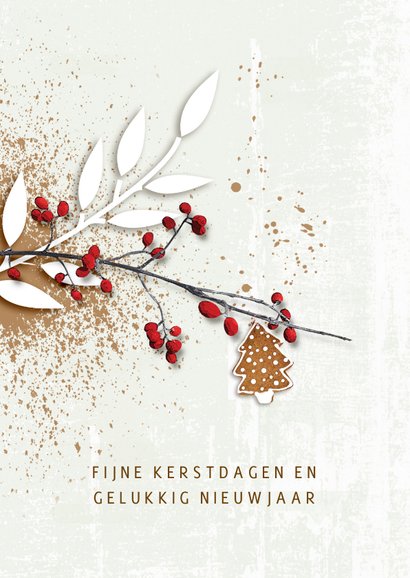 Zakelijke kerstkaart kersttak besje boompje | Kaartje2go