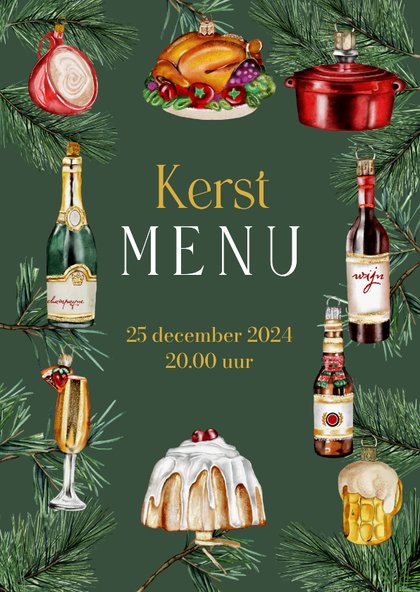 Menukaart kerst maken | Persoonlijk & snel online