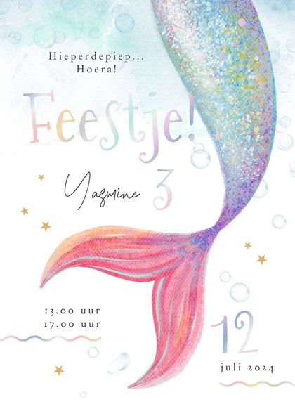 Uitnodiging zwemfeestje maken | Kaartje2go