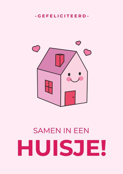 Felicitatie samenwonen kaart | Kaartje2go