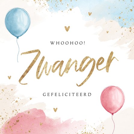 Felicitatie zwangerschap! Gefeliciteerd zwanger | Kaartje2go