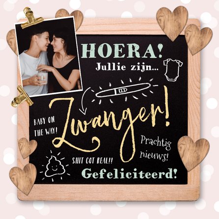 Felicitatie zwangerschap! Gefeliciteerd zwanger | Kaartje2go