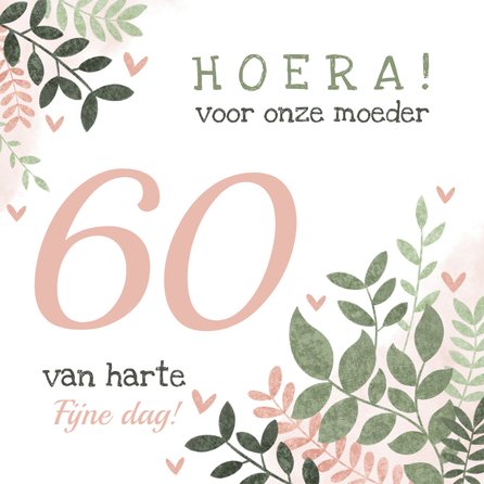 Verjaardagskaart 60 jaar vrouw | Kaartje2go