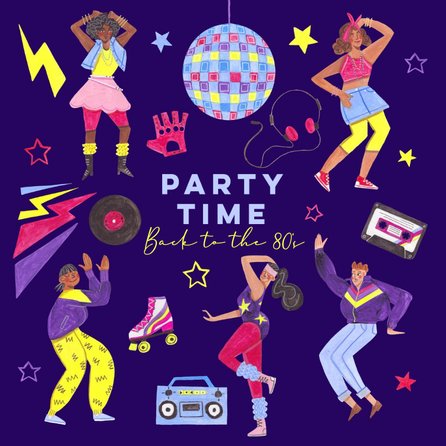 Uitnodigingen disco feest | Kaartje2go