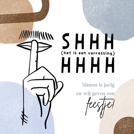 Verrassingsfeest uitnodiging | Kaartje2go