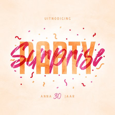 Verrassingsfeest uitnodiging | Kaartje2go