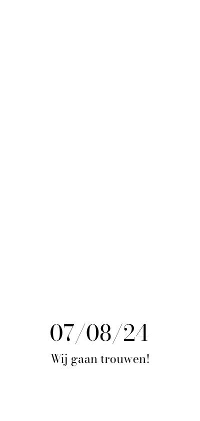 Trouwkaart stijlvol modern grafisch goud hartje | Kaartje2go