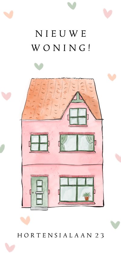 Nieuwe woning, verhuisbericht - Verhuiskaarten | Kaartje2go