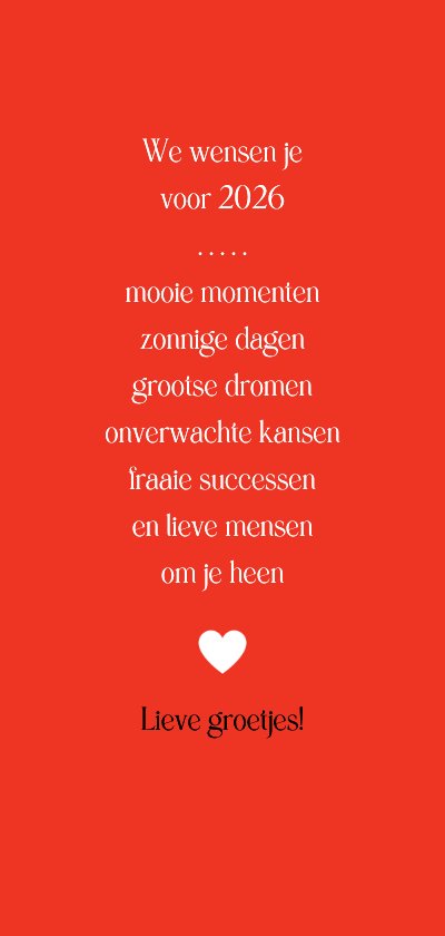Nieuwjaar Zes wensen voor 2026 | Kaartje2go