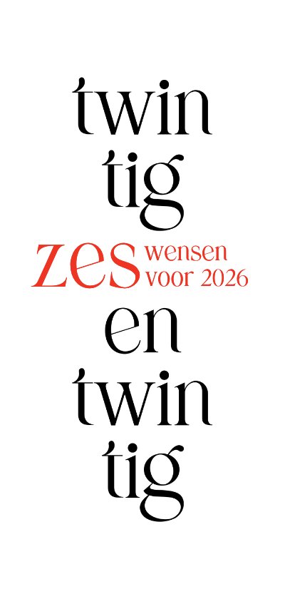 Nieuwjaar Zes wensen voor 2026 | Kaartje2go