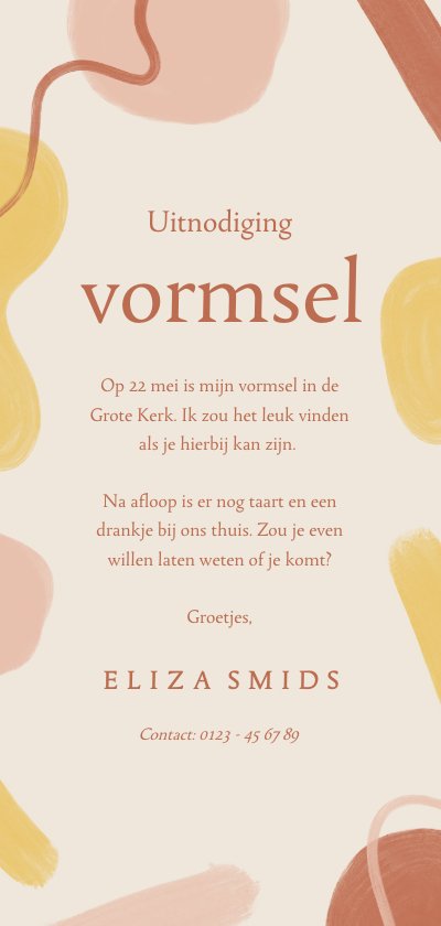 Trendy vormsel uitnodiging meisje met | Kaartje2go