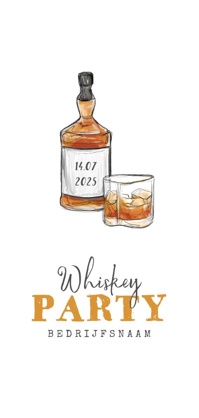 Whiskey kaart proeverij feest drankenkaart | Kaartje2go