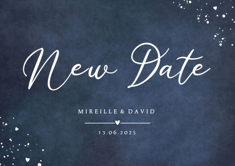 Stijlvolle New Date- Change the Date kaart | Kaartje2go