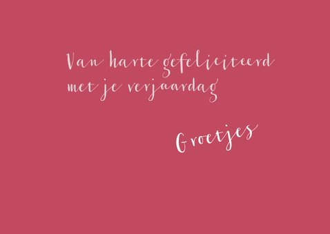 Bloemenkaart roze Roosje - Wenskaarten | Kaartje2go