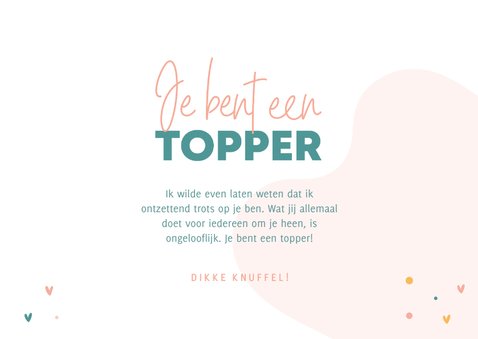 Complimentenkaart je bent een topper | Kaartje2go