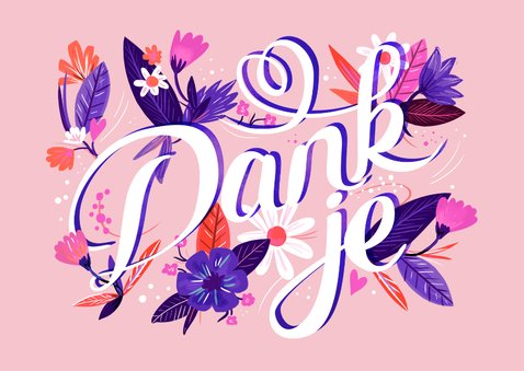 Dank je met bloemen - Bedankkaartjes | Kaartje2go