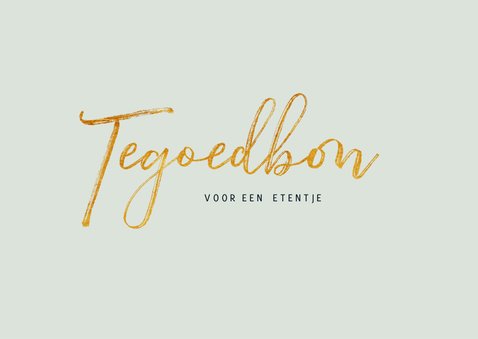 Fotokaart tegoedbon etentje met illustraties en | Kaartje2go